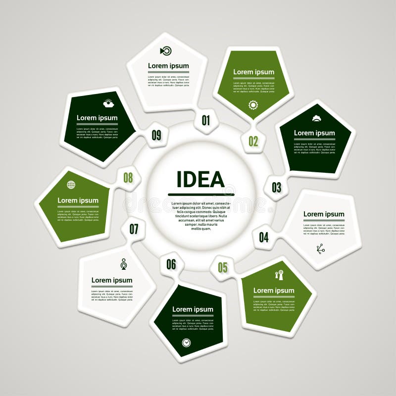 Eight Parts Cycle Diagram Template Stock Illustrations – 450 Eight ...