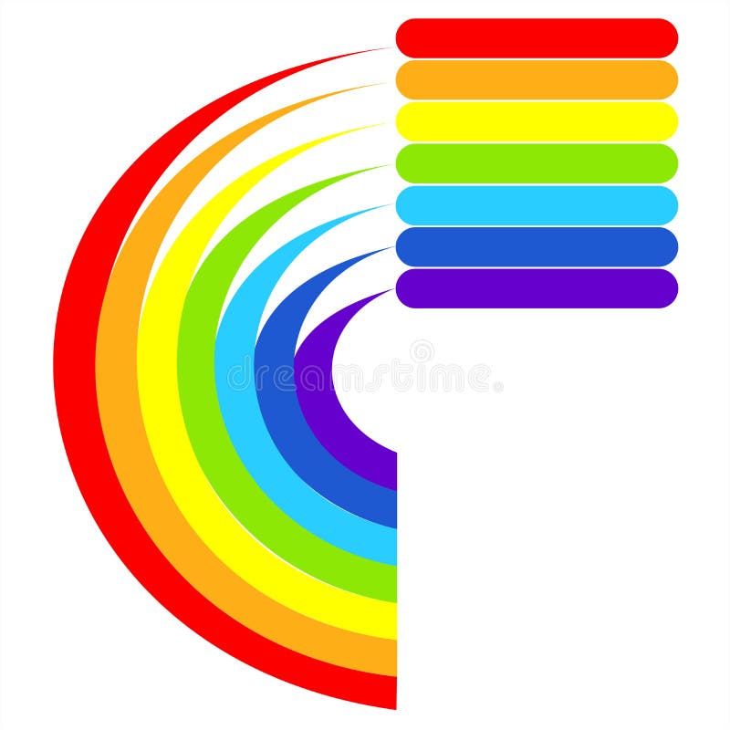 Vector Infographic Template for Presentation or Chart with Rainbow ...