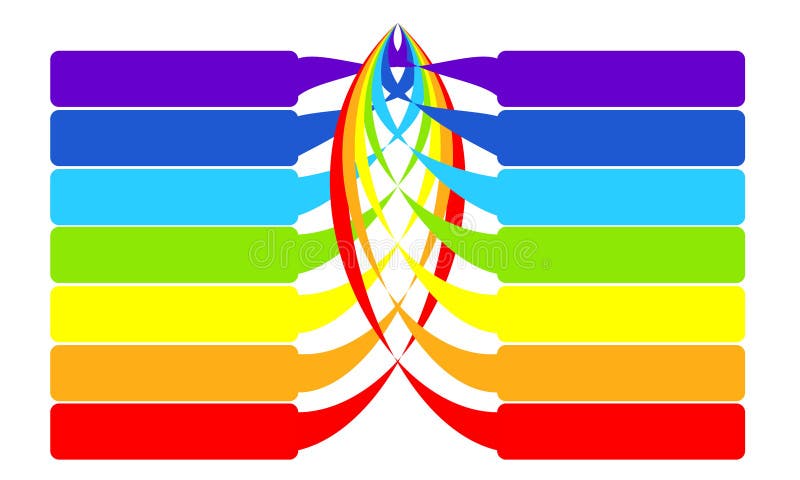 Vector Infographic Template for Presentation or Chart with Rainbow ...