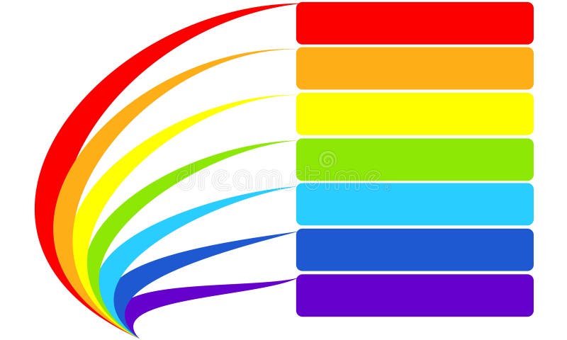 Vector Infographic Template for Presentation or Chart with Rainbow ...