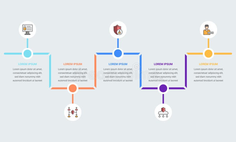 Vector Infographic Timeline with Icons Stock Vector - Illustration of ...