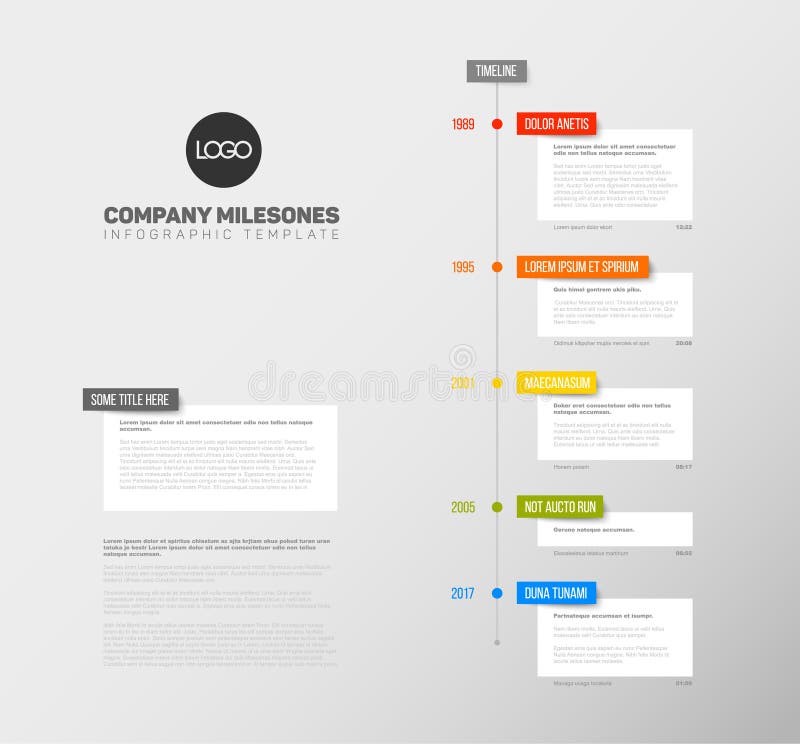Vector Infographic Timeline Report Template Stock Vector - Illustration ...