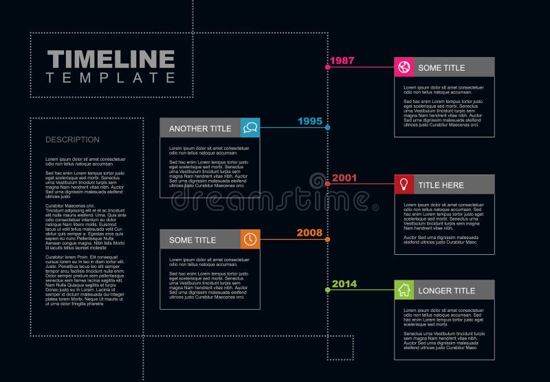Vector Infographic Timeline Report Template Stock Vector - Illustration ...