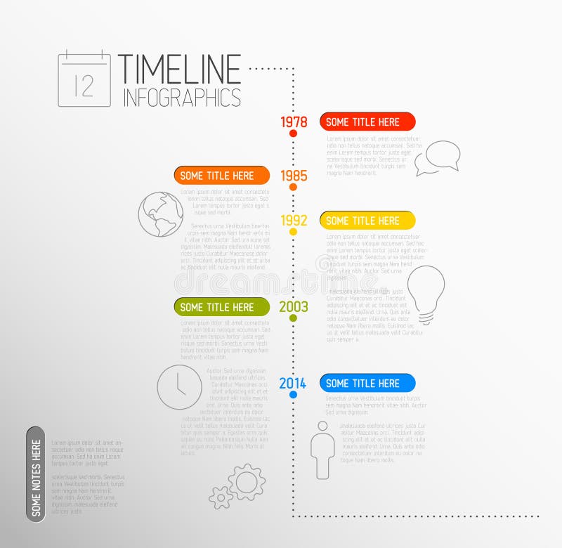 Vector Infographic Timeline Report Template Stock Vector - Illustration ...