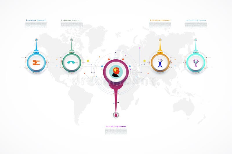 Vector Infographic Timeline Technology Template with Step. Stock ...