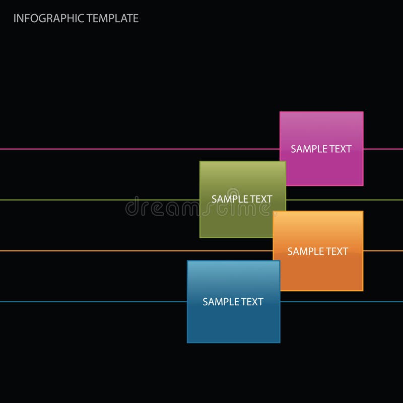 Vector Infographics with Colorful Glossy Boxes. Stock Vector ...