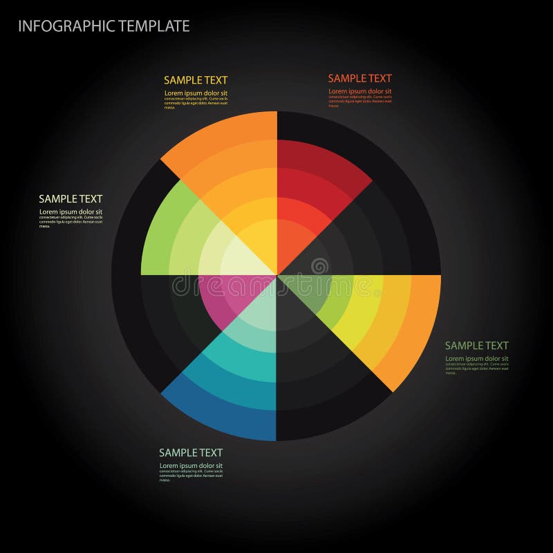Vector Infographics with Colorful Glossy Graph. Stock Vector ...