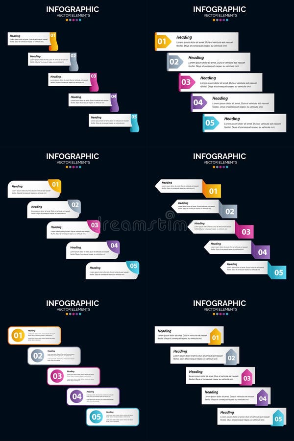Vector Infographics Pack for Business Presentations Stock Vector ...