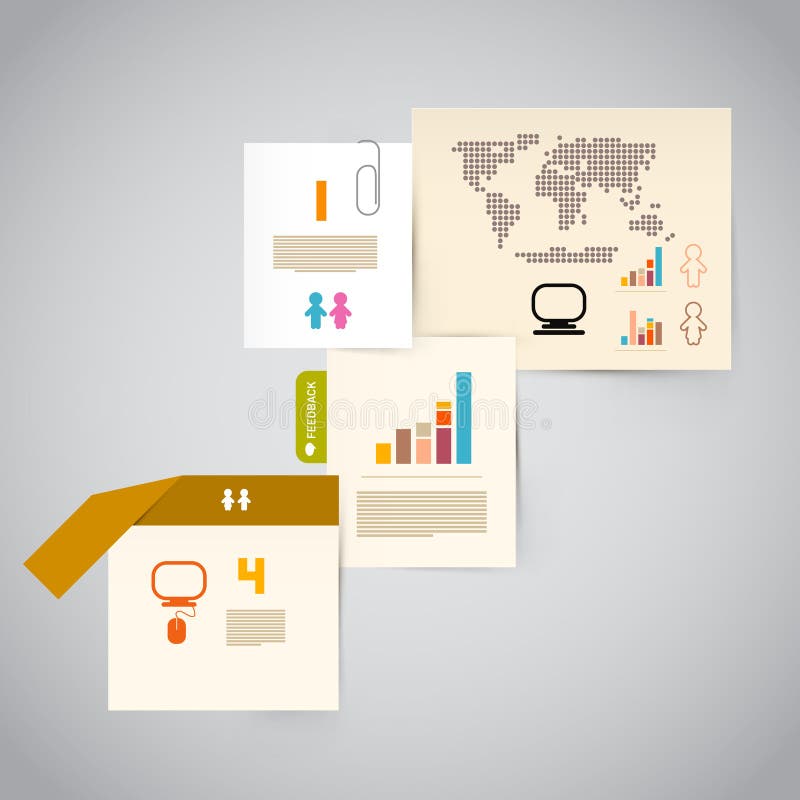 Vector Infographics Paper Layout Stock Vector - Illustration of ...