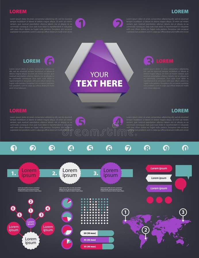 Vector Infographics Set. Flower Template for Diagram, Graph ...