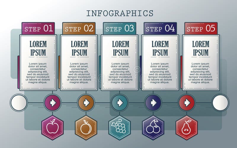 Vector Infographics Set. Outline Stock Vector - Illustration of data ...