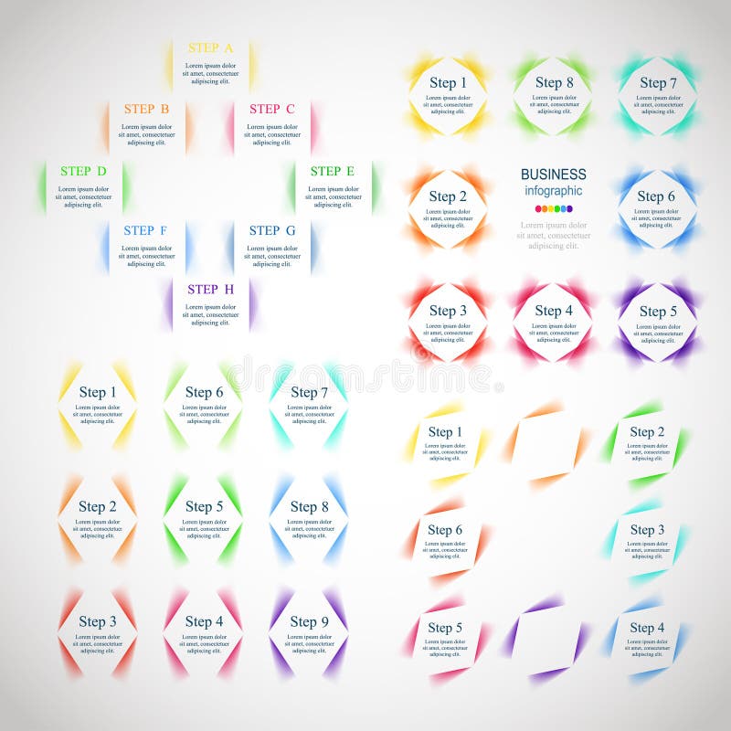 Vector infographics set stock vector. Illustration of connected - 160539563