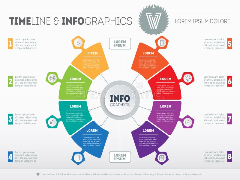 Vector Infographics of Technology or Education Process with 8 St Stock ...
