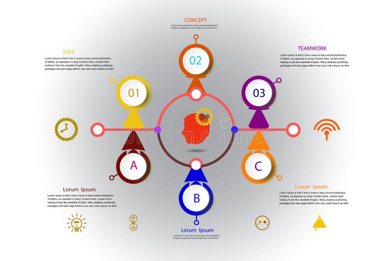 Vector Infographics Timeline Design Template with 3D Paper Label Stock ...
