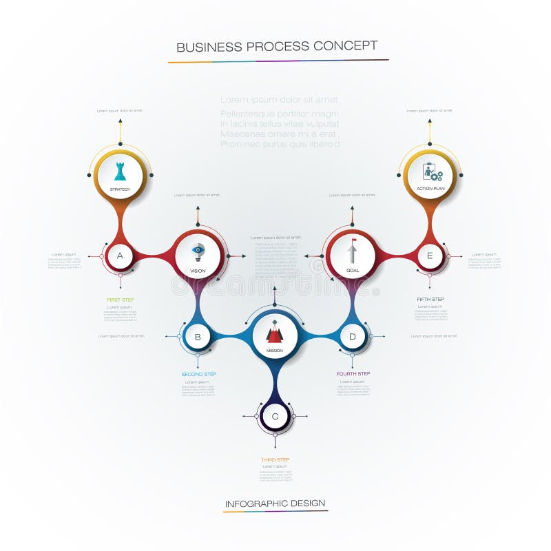 Vector Infographics Timeline Design Template with 3D Paper Label ...