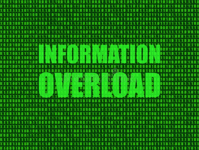 Vector: Information Overload Background, Technology Shining ...