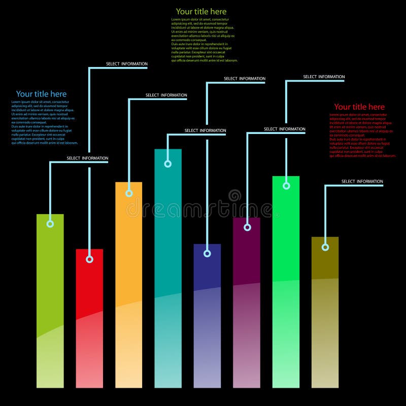 Vector Informative Statistics Template Stock Vector - Illustration of ...
