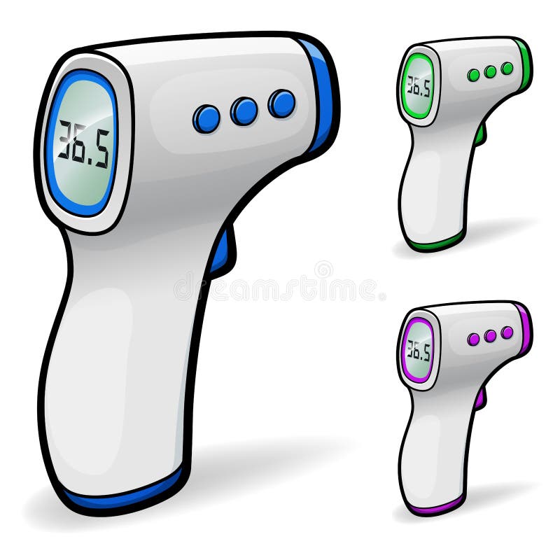 Vector Infrared Non-contact Thermometer Stock Vector - Illustration of ...