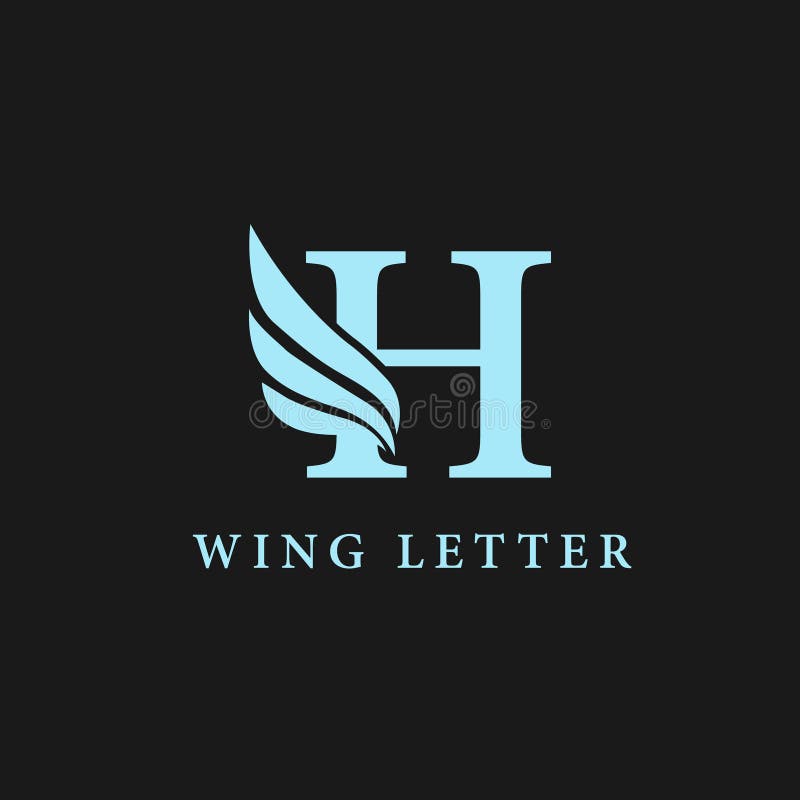 Vector Initial Letter H Business Wing Logo Icon Corporate Technology ...