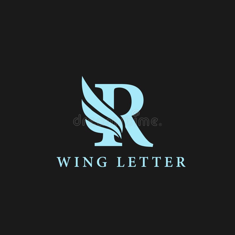 Vector Initial Letter R Business Wing Logo Icon Corporate Technology ...