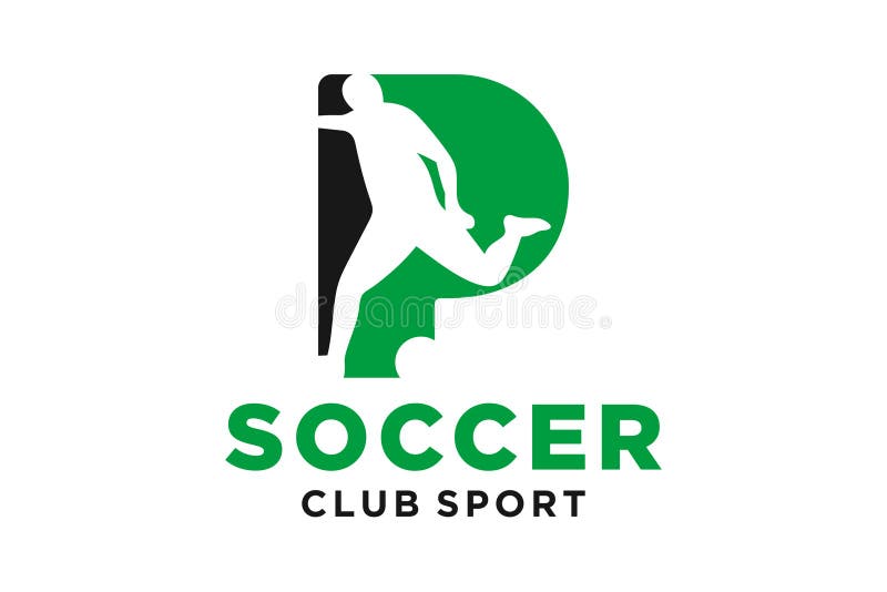 Vector Initials Letter P with Soccer Creative Geometric Modern Logo ...