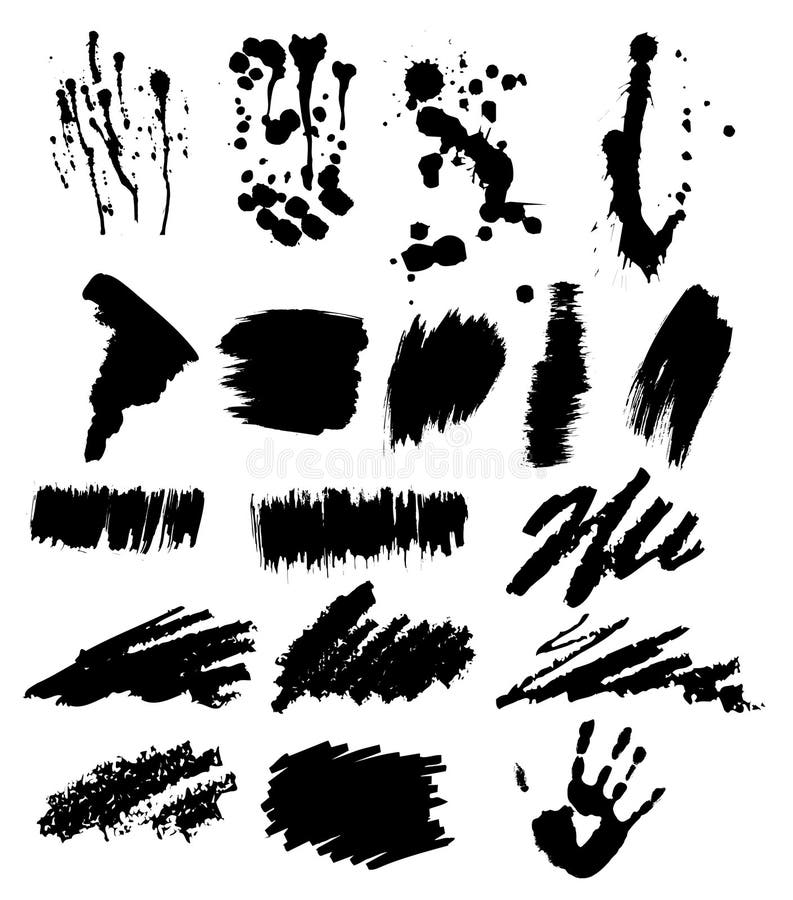 Vector ink stock vector. Illustration of brushed, clip - 9897402