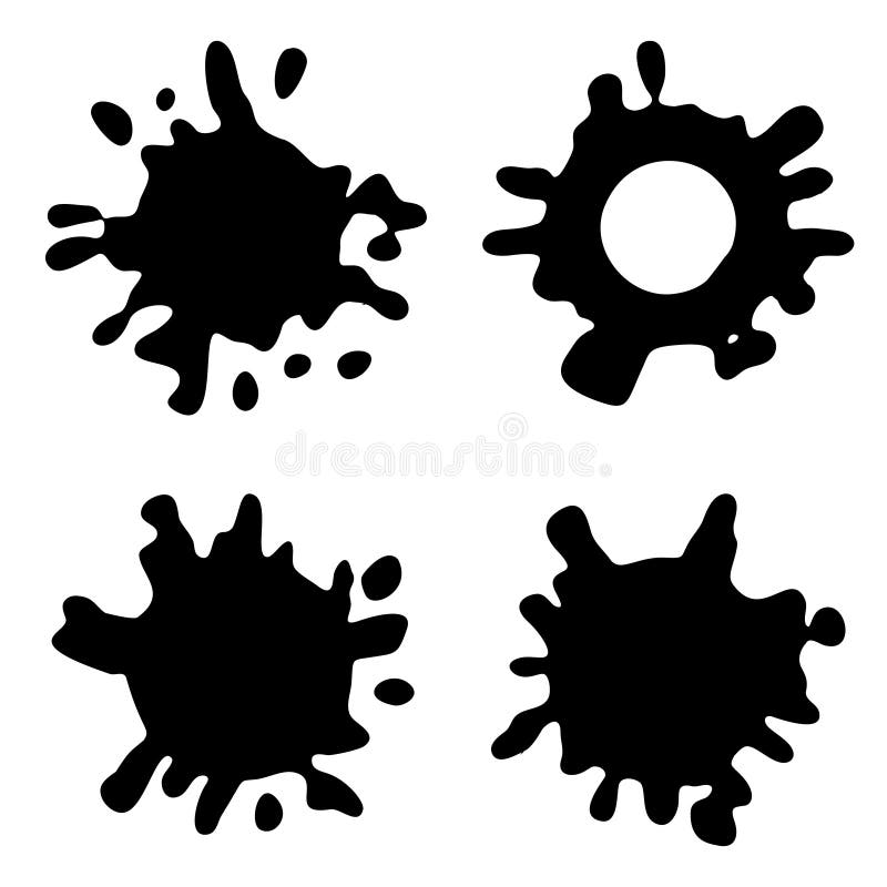 Vector Ink Blotch. Design Element Stock Vector - Illustration of ...