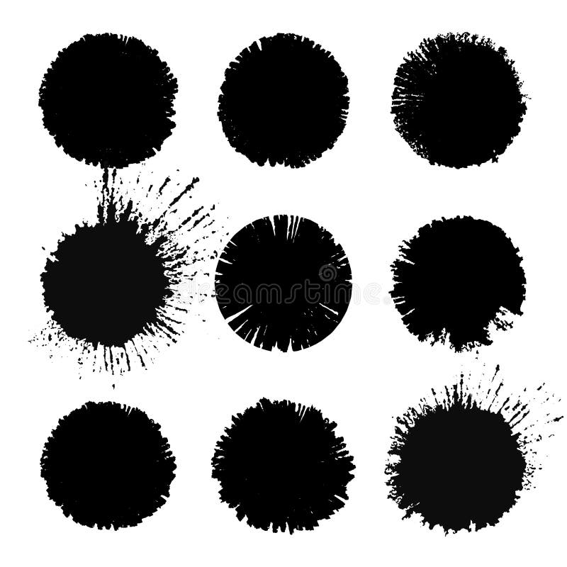 Grunge Post Stamp Set, Circles. Round Banners, Boxes, Frames, Labels or ...