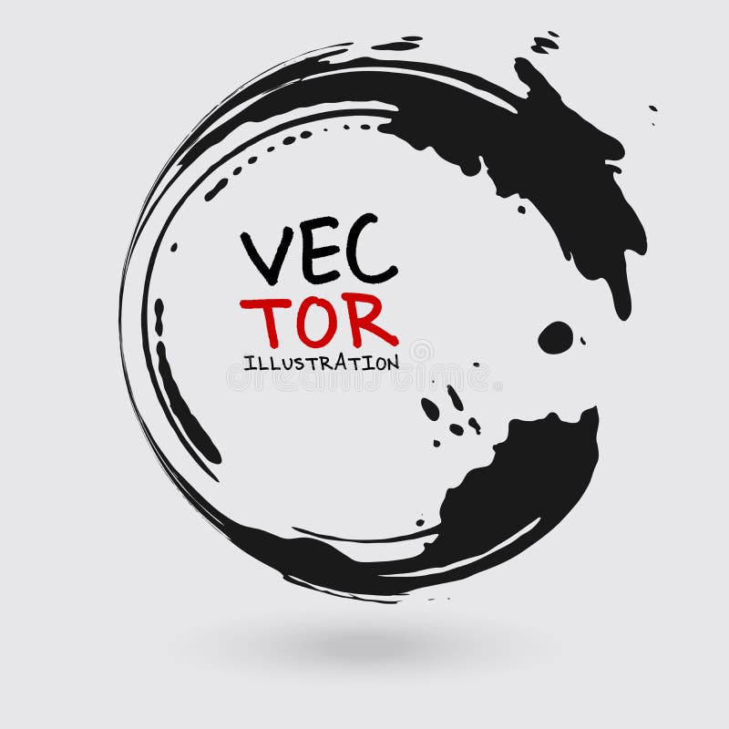 Vector Ink Shape. Circle Element Stock Vector - Illustration of ...