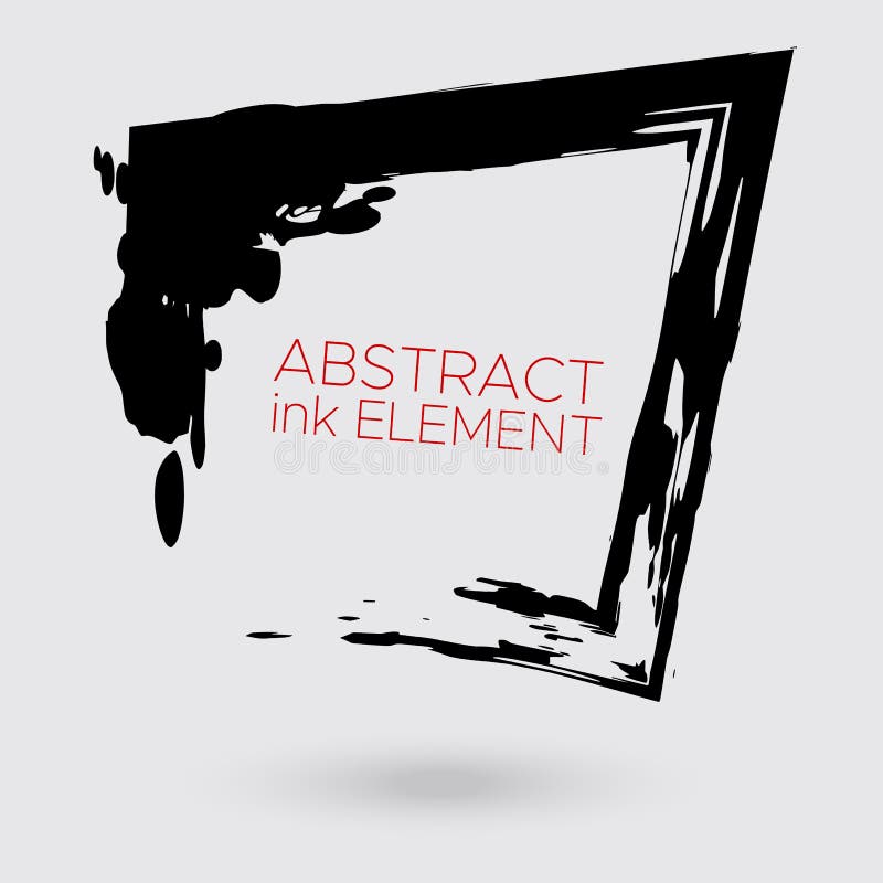 Vector Ink Shape. Circle Element Stock Vector - Illustration of empty ...