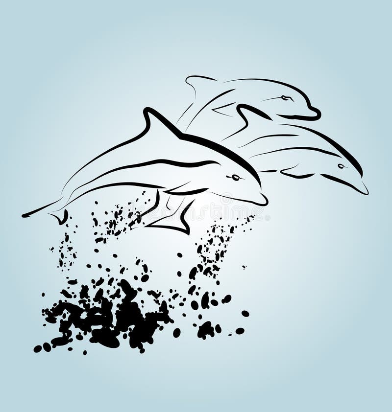 Dolphin Ink Stock Illustrations – 569 Dolphin Ink Stock Illustrations ...