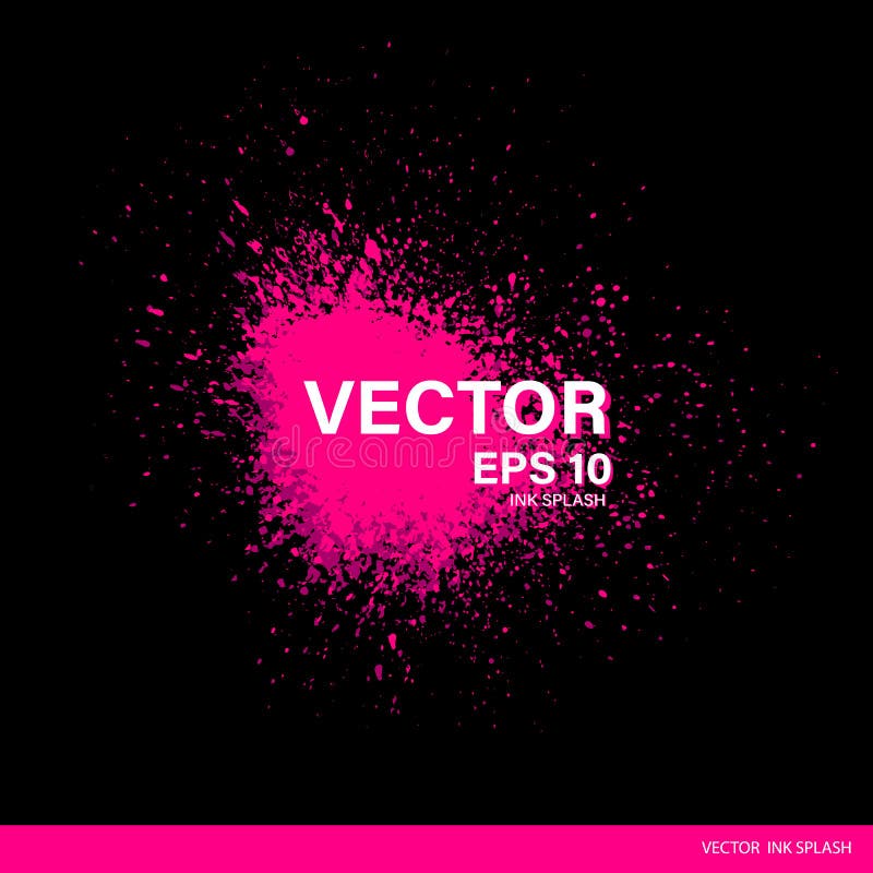 Vector Ink Splashes. Abstract Ink Splatter, Stock Vector - Illustration ...