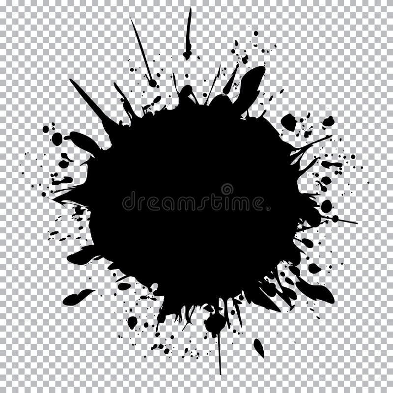 Vector Ink Splat on Transparent Background Stock Vector - Illustration ...