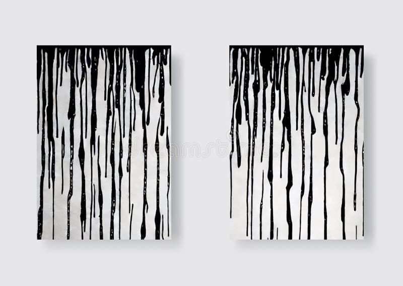 Vector Ink Striped Pattern Set. Abstract Art Texture with Bold ... Vector Ink Striped Pattern Set. Abstract Art Texture with Bold ...