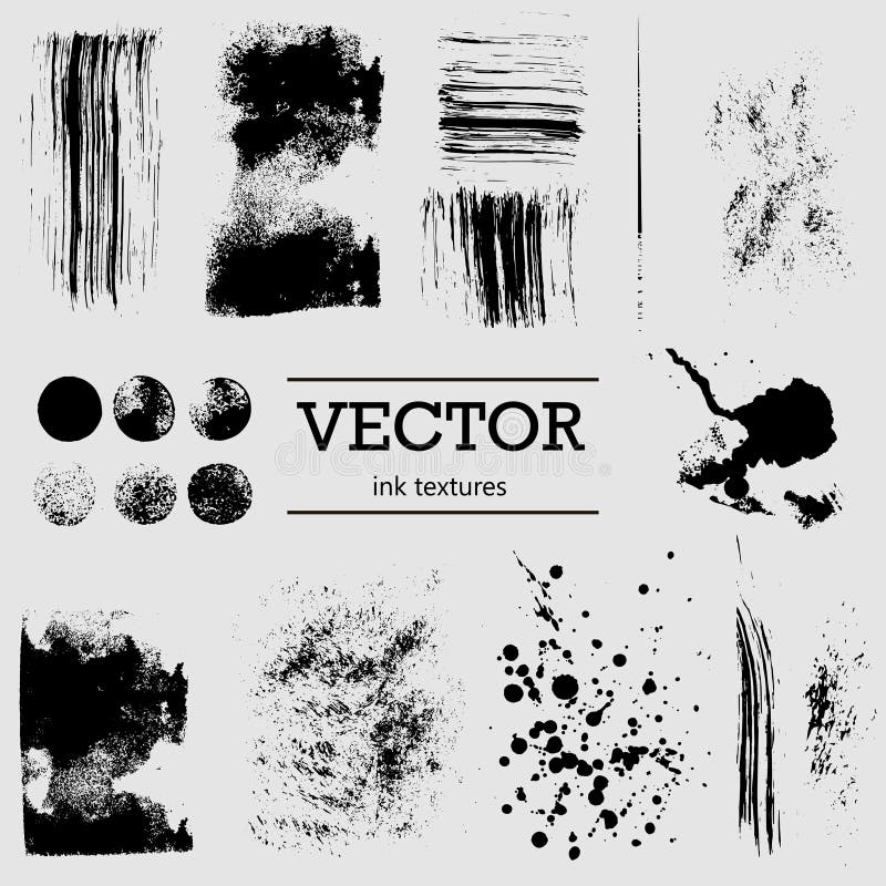 Vector ink textures stock vector. Illustration of effect - 77510010