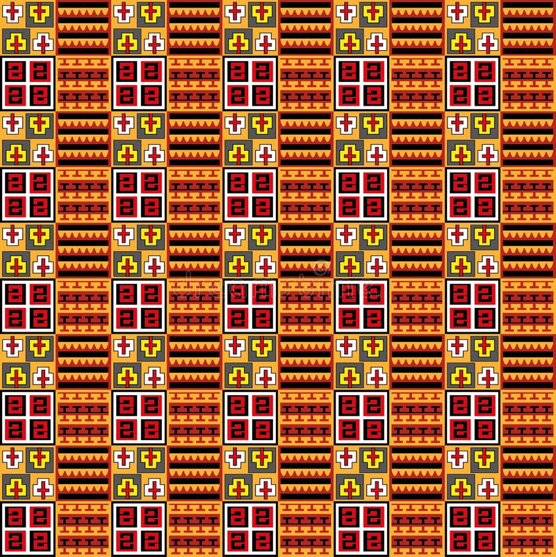 Vector - Inka Seamless Pattern, Color Background Stock Illustration ...