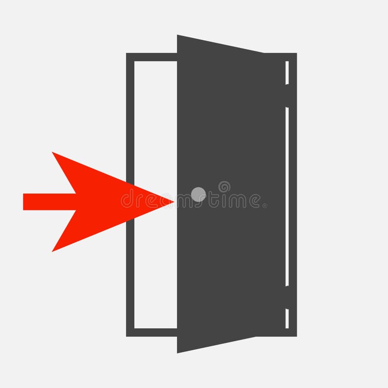 Vector Input Icon. Icon Indicating the Direction of the Entrance Stock ...