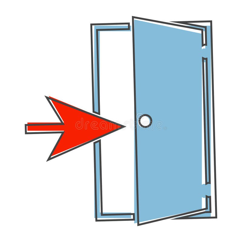 Vector Input Icon. Icon Indicating the Direction of the Entrance ...
