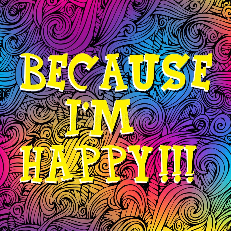 Vector Inscription on Colorful Background. Stock Vector - Illustration ...