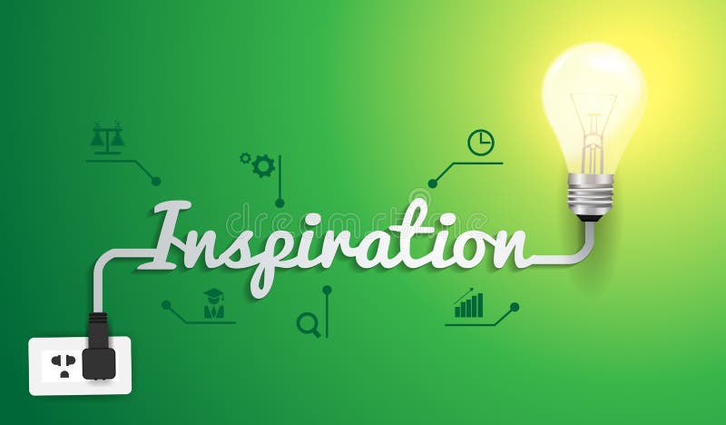 Vector Inspiration Concept with Light Bulb Idea Stock Vector ...