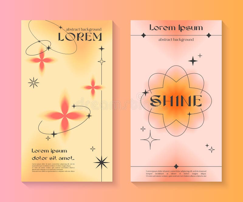 Vector Insta Story Gradient Templates with Geometric Shapes,blurred ...