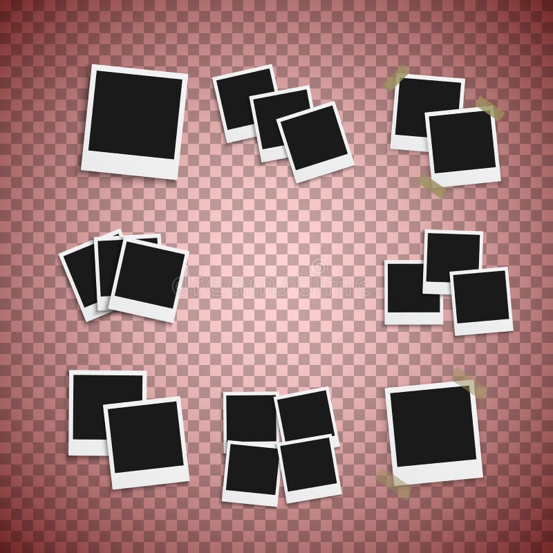 Vector Instant Photo Frame. Realistic Photo Frame Fast Photograph ...