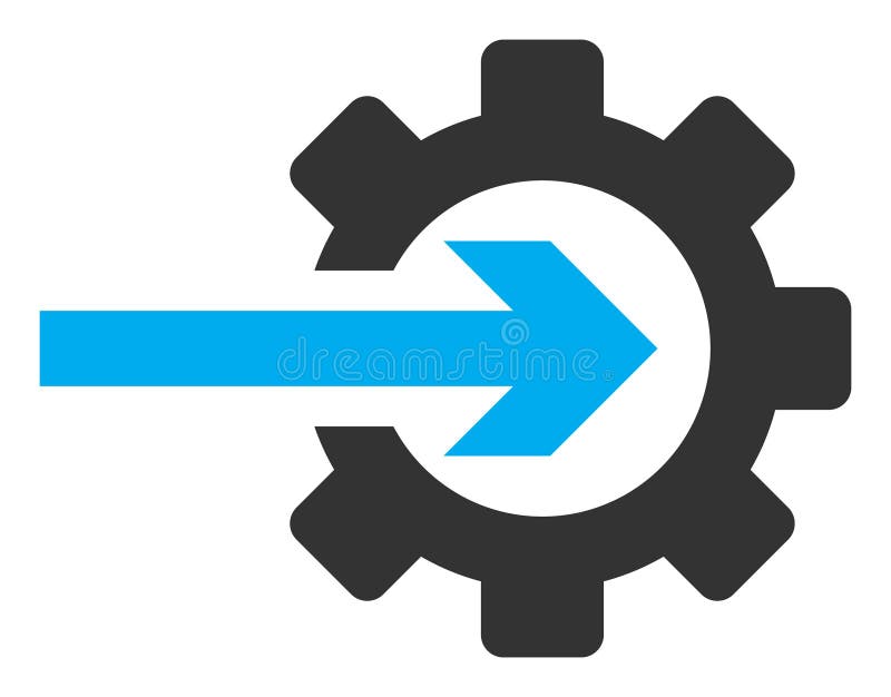 Vector Integration Gear Flat Icon Illustration Stock Vector ...