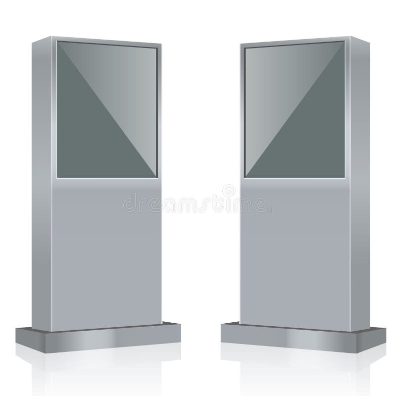 Vector Interactive Information Kiosk Terminal Stand Screen Display ...