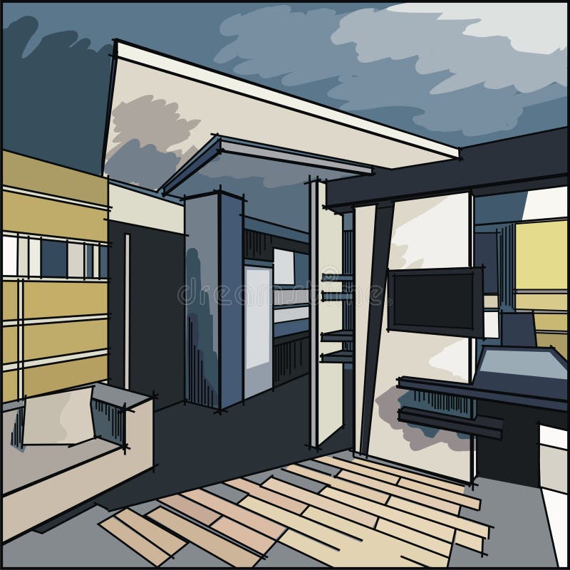 Vector interior stock vector. Illustration of professional - 28579300