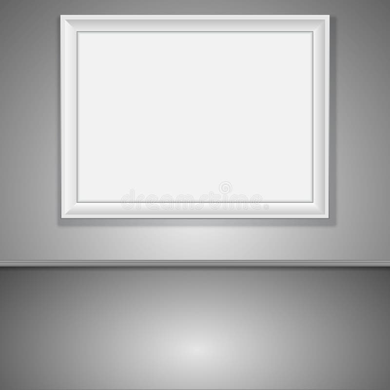 Vector Interior with Rectangle Empty Frame Stock Vector - Illustration ...