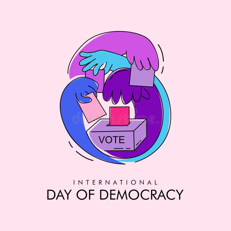Vector International Day of Democracy Poster Template Stock Vector ...