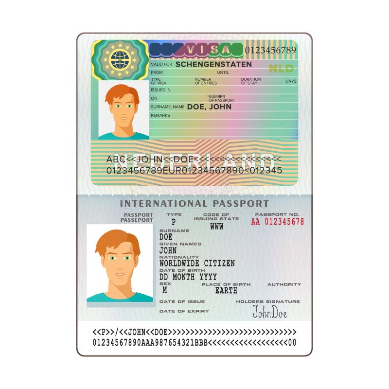 Schengen Visa Sticker Stock Illustrations – 91 Schengen Visa Sticker ...