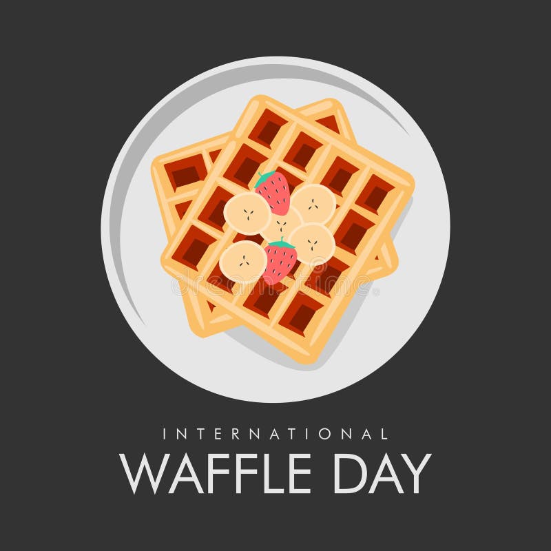 Vector International Waffle Day Banner Template Stock Illustration ...