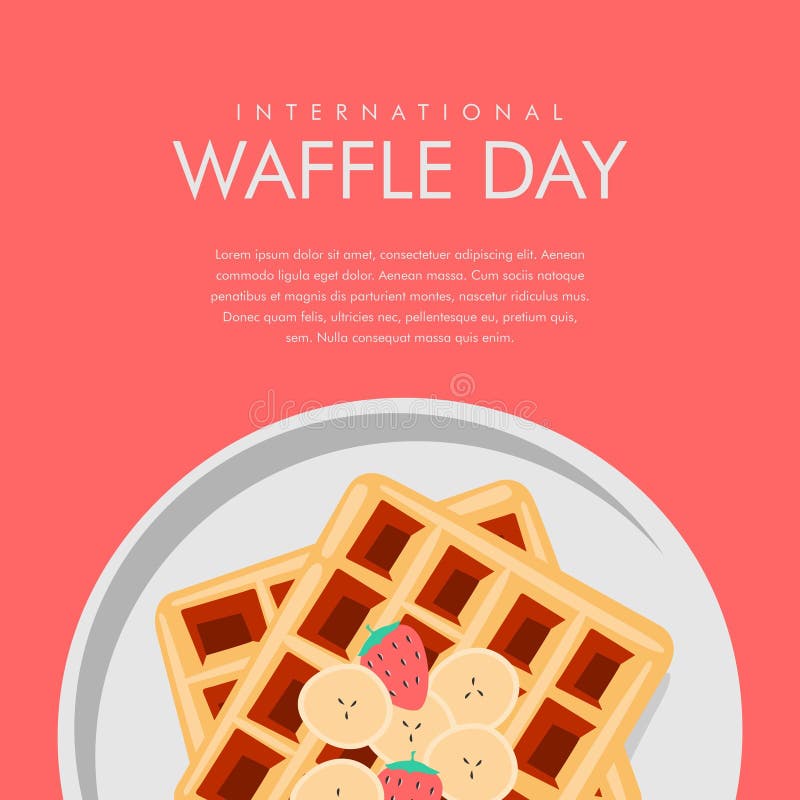 Vector International Waffle Day Poster Template Stock Illustration ...